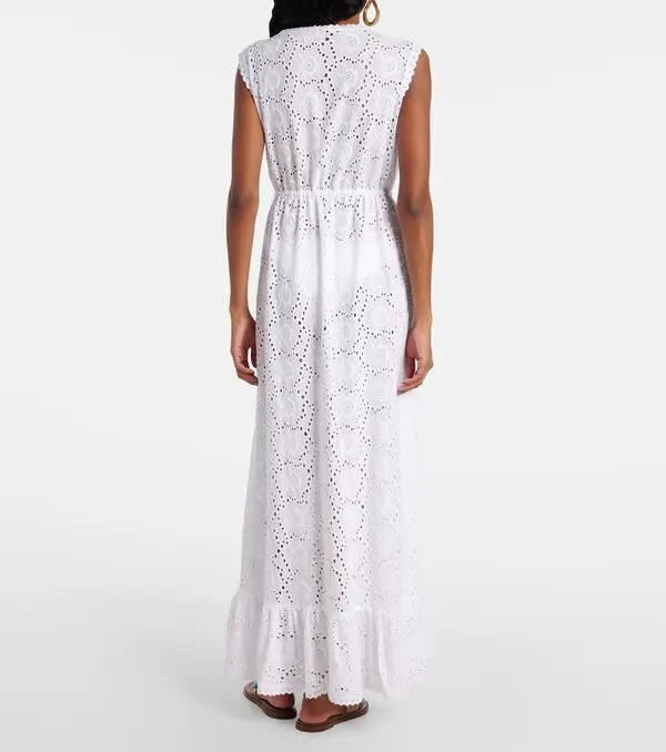 Melissa Odabash Embroidered Floral Beach Dress - White