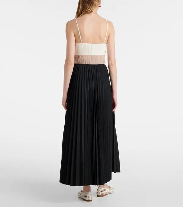Simkhai Stephanie Pleated Midi Dress - Multicoloured