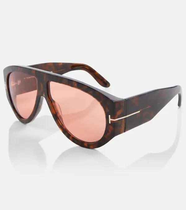 TOM FORD Bronson Aviator Sunglasses - Brown