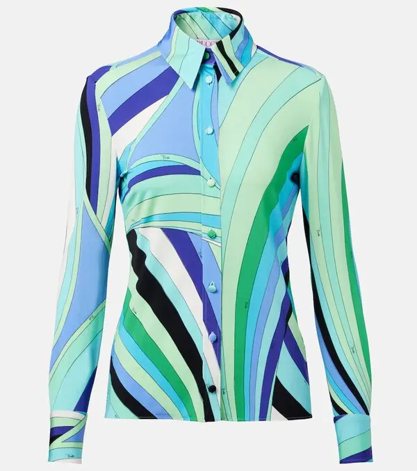 Emilio Pucci Printed Viscose Blend Shirt