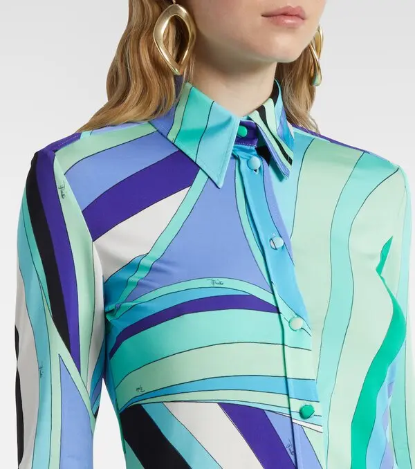 Emilio Pucci Printed Viscose Blend Shirt