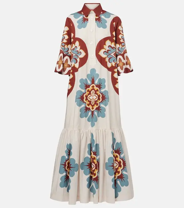 La DoubleJ Artemis Printed Cotton Shirtdress - Multicoloured