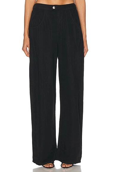 EB DENIM Eddie Bowed Linen Pant - Black