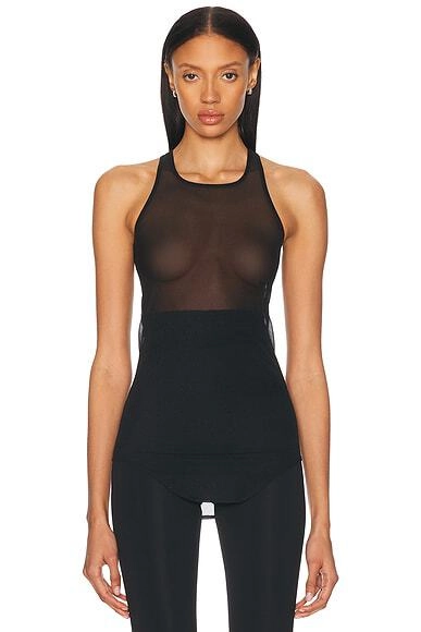 Rick Owens Sleeveless Sheer Tank Top