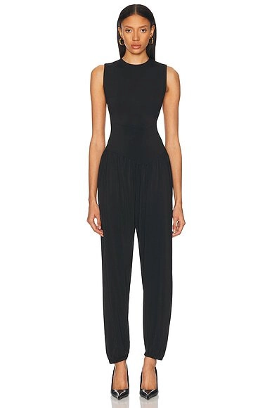 Alexandre Vauthier Sleeveless Jersey Jumpsuit - Black