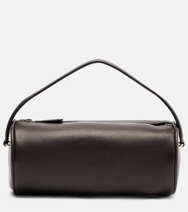 THE ROW Round '90s Leather Tote Bag - Brown
