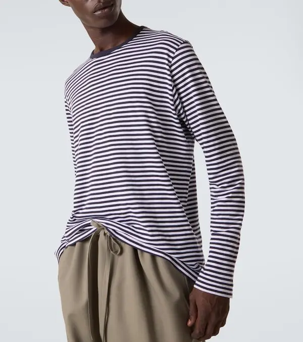 Sunspel Striped Cotton T-shirt - Multicoloured