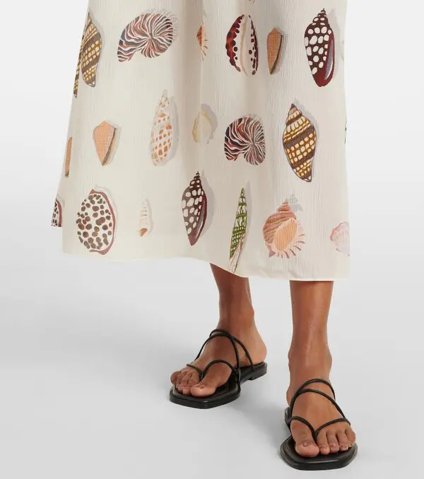 ERES Coffea Printed Silk Midi Dress