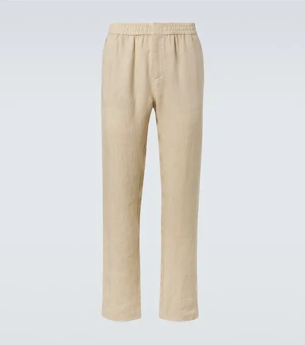 Sunspel Linen Straight Leg Trousers