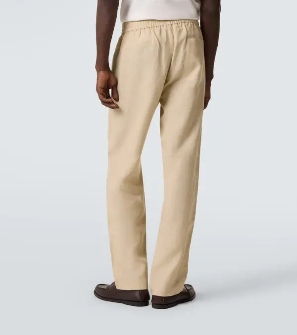 Sunspel Linen Straight Leg Trousers
