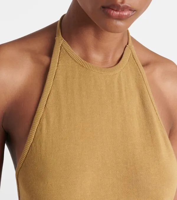 LEMAIRE Knitted Halterneck Cotton Top