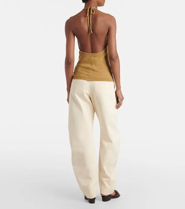LEMAIRE Knitted Halterneck Cotton Top