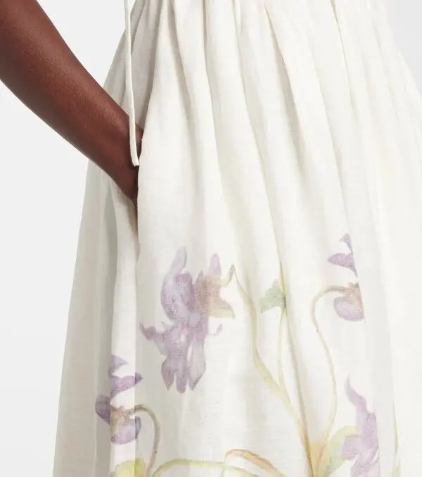 Erdem Floral Linen Maxi Dress