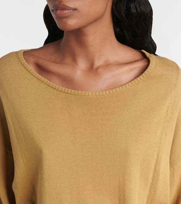 LEMAIRE Trompe-l'oeil Cotton Midi Dress