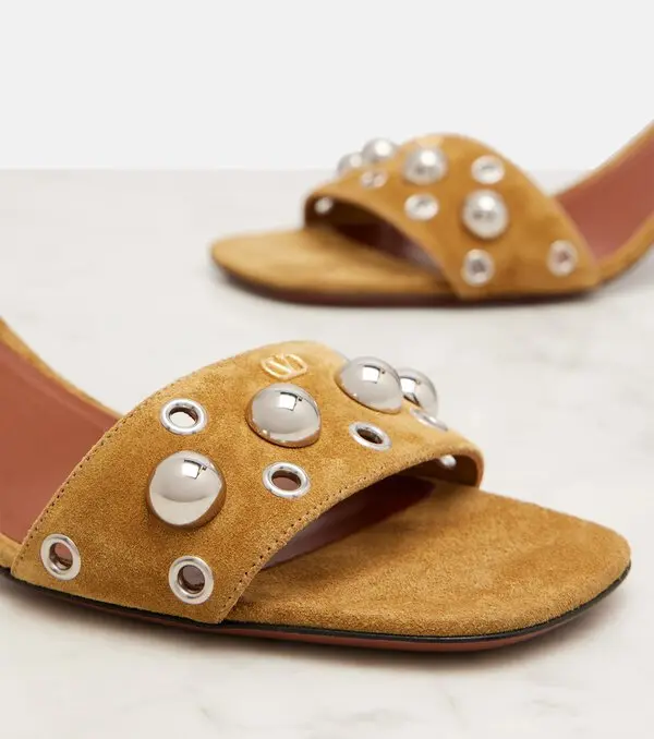 Valentino Garavani Nellcote Studded Suede Sandals