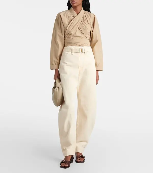 LEMAIRE Belted Cotton Top In Natural