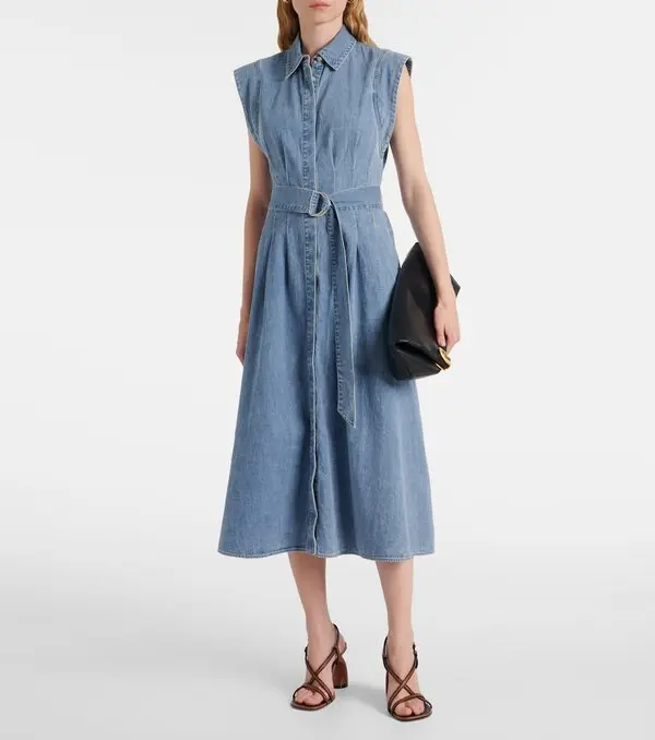 Veronica Beard Fuller Denim Midi Dress