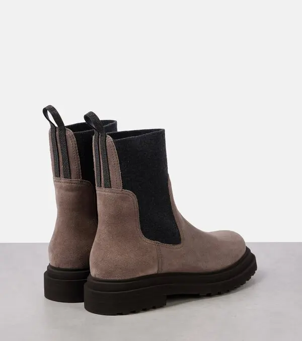 Brunello Cucinelli Suede Ankle Boots