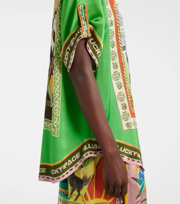 ALEMAIS Lucky Pace Printed Silk Shirt - Multicoloured