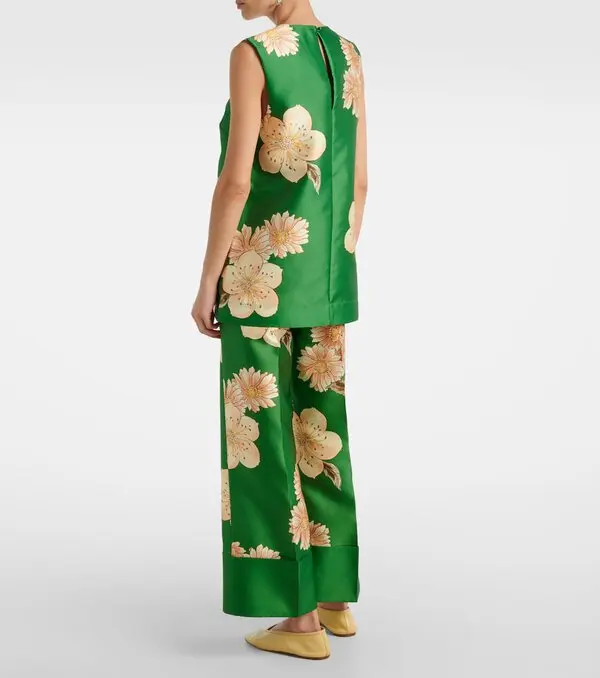 ALEMAIS Sage Floral Top - Green