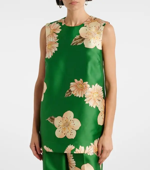 ALEMAIS Sage Floral Top - Green
