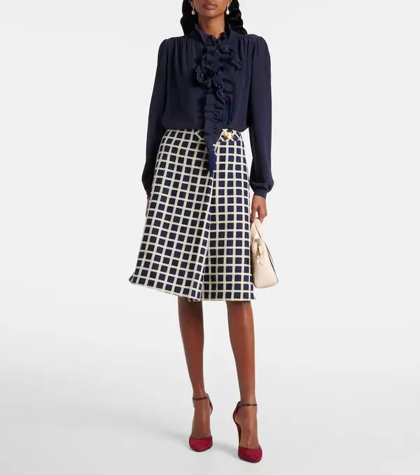 Valentino Garavani Ruffled Silk Crepe De Chine Blouse