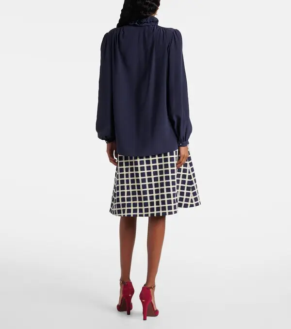 Valentino Garavani Ruffled Silk Crepe De Chine Blouse