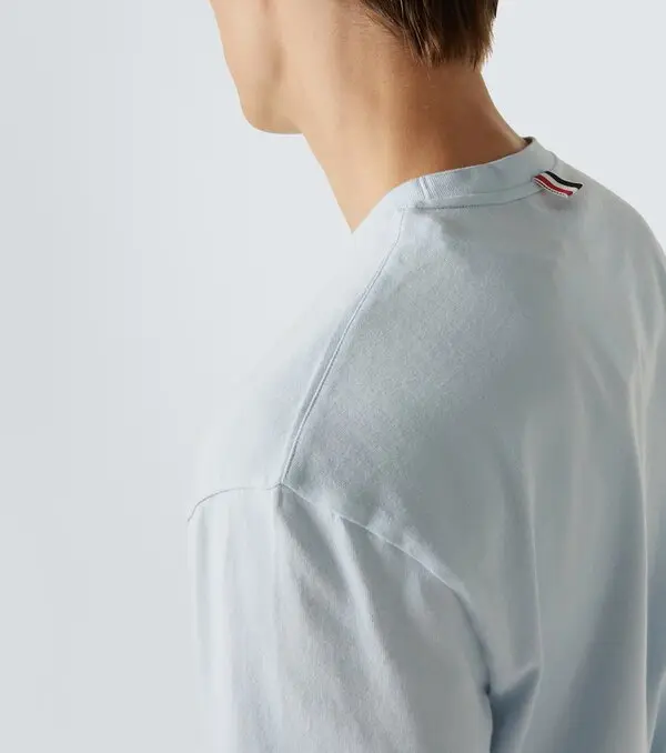 Thom Browne 4-bar Cotton Jersey T-shirt - Blue