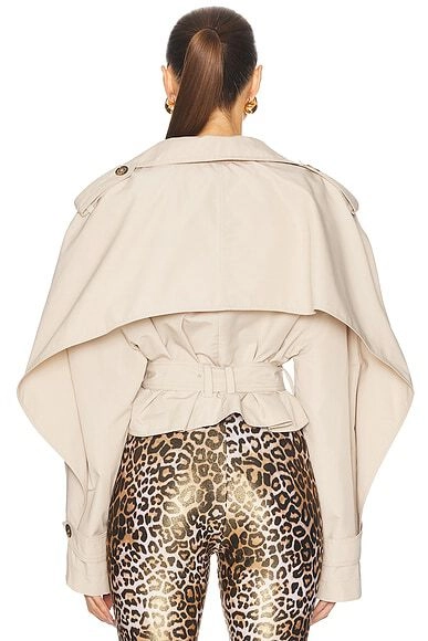 Alexandre Vauthier Taffeta Short Trench Coat