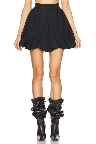 Alexandre Vauthier Poplin Mini Skirt - Black