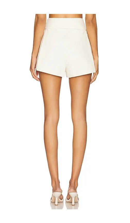 Line & Dot Veni Pleated Linen Blend Shorts