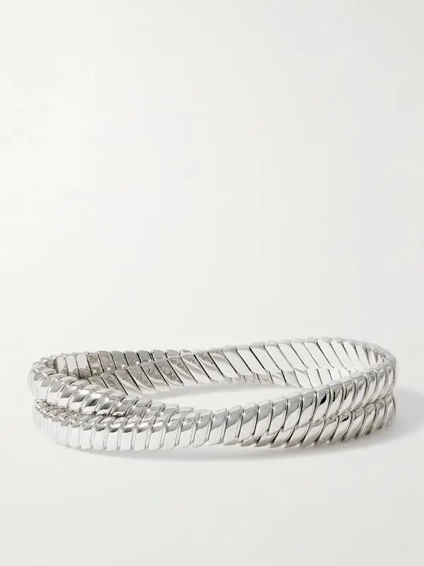 ROXANNE ASSOULIN Double Cobra' Sterling Bracelet - Silver