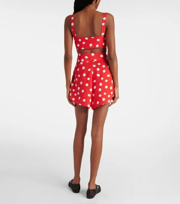 ADRIANA DEGREAS Polka-dot Crop Top