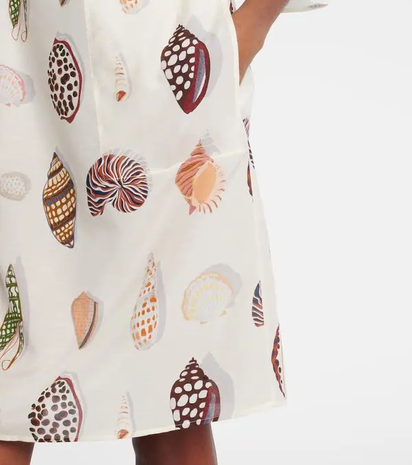 ERES Cotton And Silk Printed Mini Shirt Dress