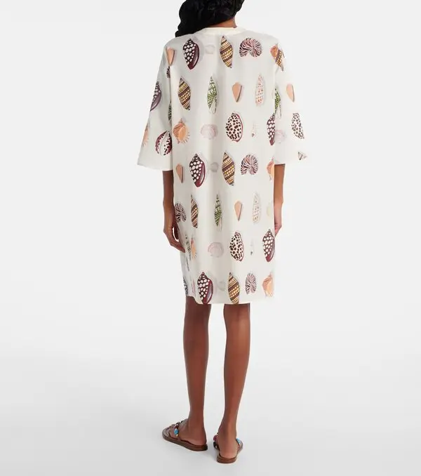 ERES Cotton And Silk Printed Mini Shirt Dress