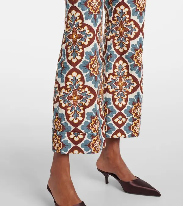 La DoubleJ Hendrix High-rise Cotton Flared Trousers