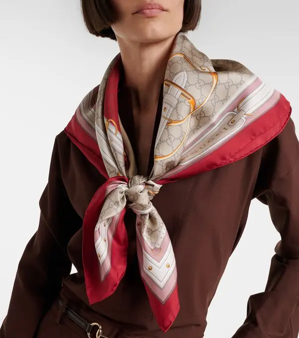 Gucci New Majo Silk Twill Scarf - Multicoloured