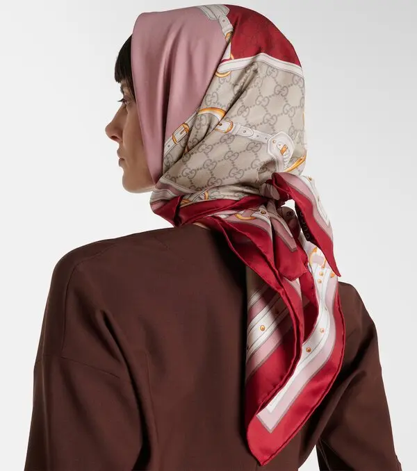 Gucci New Majo Silk Twill Scarf - Multicoloured