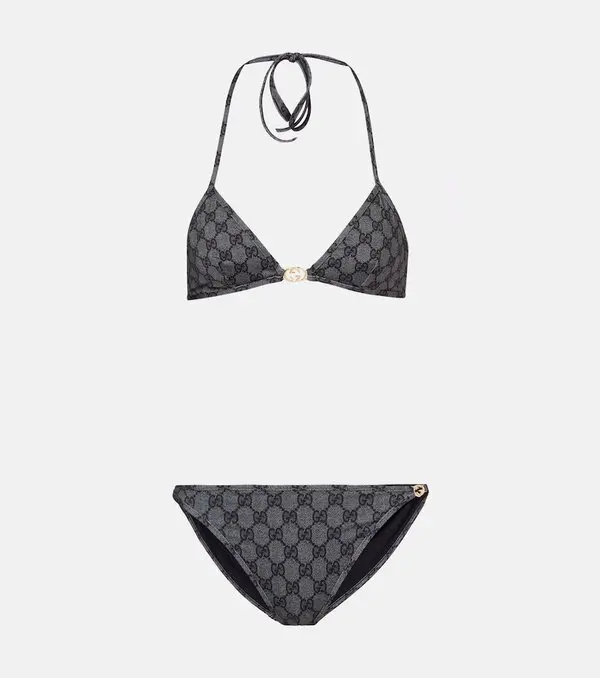 Gucci Gg Bikini Two-piece Set - Black