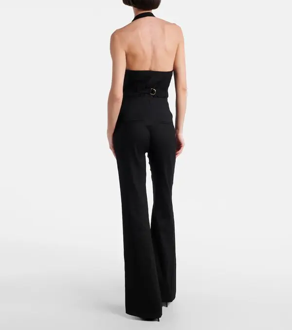 Veronica Beard Komi High-rise Linen-blend Flared Pants