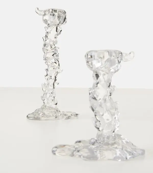 POLSPOTTEN Drip Large Glass Candle Holder Pascal Smelik - Transparent