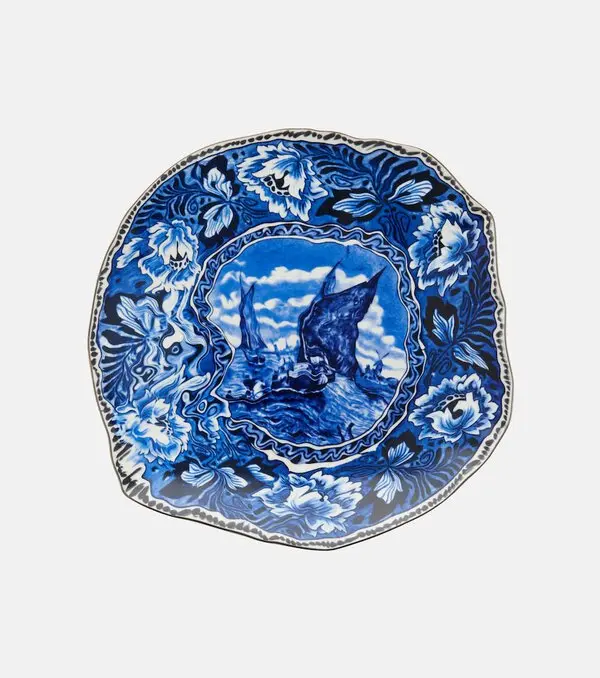 SELETTI X Diesel Living Classics On Acid Maastricht Ship Dinner Plate - Blue