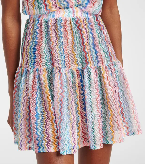 Missoni Zigzag Sheer Halterneck Minidress