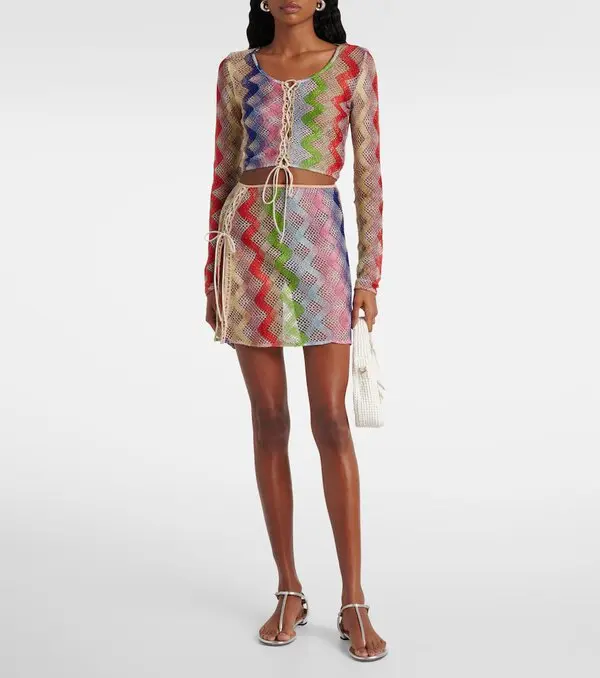 Missoni Zigzag Crochet Miniskirt