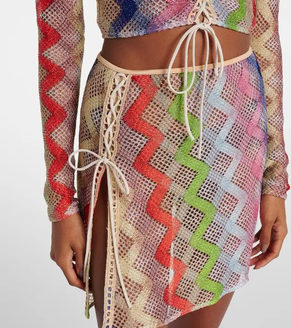 Missoni Zigzag Crochet Miniskirt