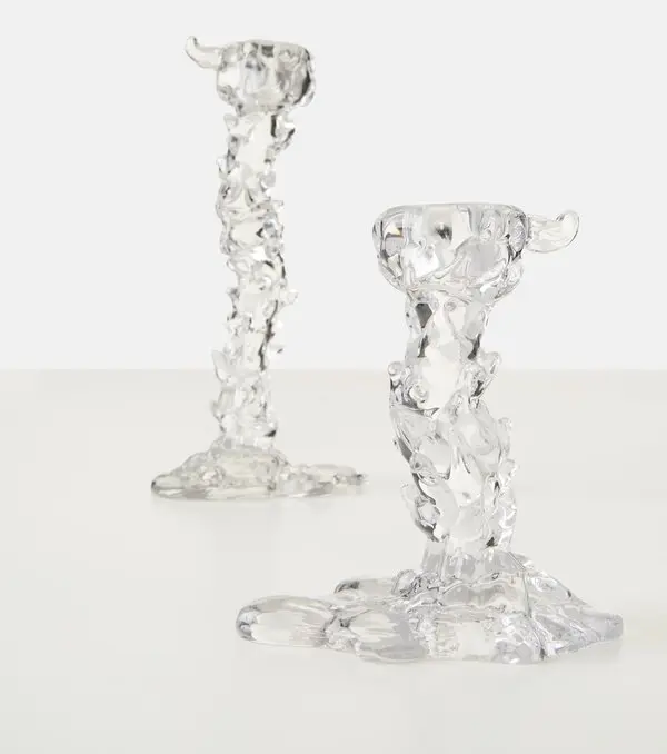 POLSPOTTEN Drip Small Glass Candle Holder Pascal Smelik - Transparent