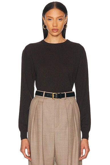 Saint Laurent Crewneck Cashmere Sweater - Ebene