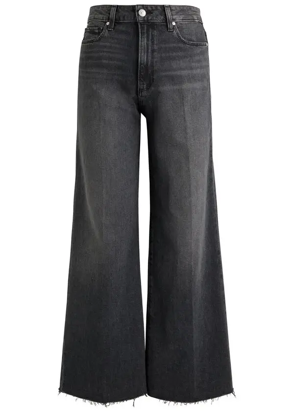 Paige Vanessa Wide-leg Jeans - Black