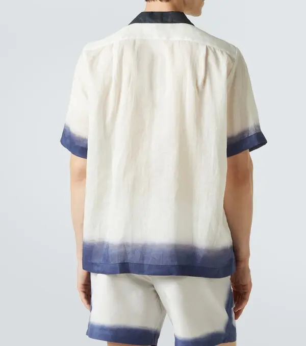 Dries Van Noten Embroidered Bowling Shirt - Blue