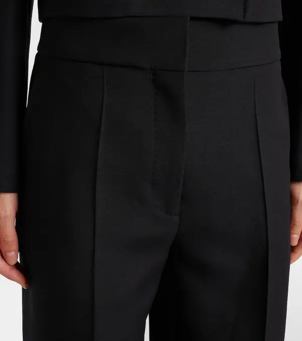 Valentino Garavani Wool And Silk Wide-leg Trousers